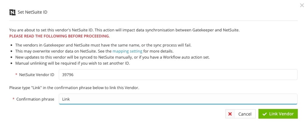 Gatekeeper NetSuite Integration Guide